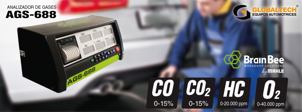 ANALIZADOR DE GASES AUTOMOTRIZ BRAIN BEE - MODELO AGS-688 - Globaltech