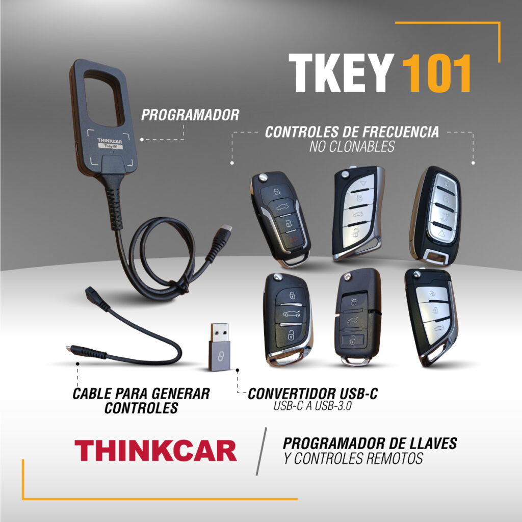 PROGRAMADOR DE LLAVES Y CONTROLES TKEY-101 - Globaltech